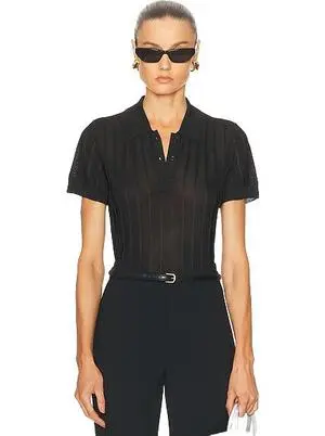 FRAME The Ribbed Polo Black