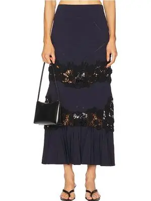 Ulla Johnson Madeline Knit Maxi Skirt - Navy
