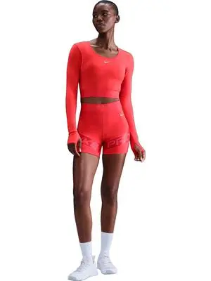 Nike Pro Sculpt Dri-fit High-waisted 5" Biker Shorts - Red