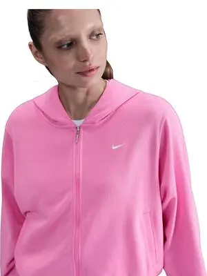 Nike Sportswear Chill Terry Loose Full-zip French Terry Hoodie - Pink