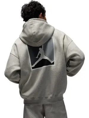 JORDAN Jordan Brooklyn Fleece Graphic Pullover Hoodie Grey