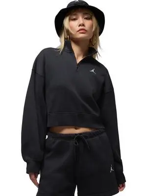 JORDAN Brooklyn Fleece 1/4-zip Top - Black