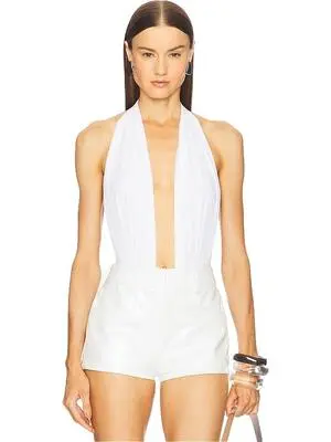 Norma Kamali Halter Bodysuit - Snow White