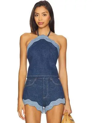 Retrofete Rhonda Denim Top - Montana Mix