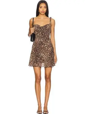 CAMILA COELHO Ines Mini Dress - Leopard Multi