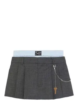 Alexander Wang Pleated Key-chain Shorts - Grey