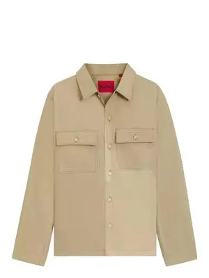 Hugo Buttoned-up Utility Shirt - Brown