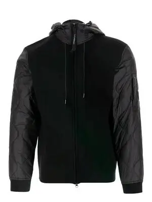 C.P. COMPANY J-rombe Quilted-panel Hooded Jacket - Black