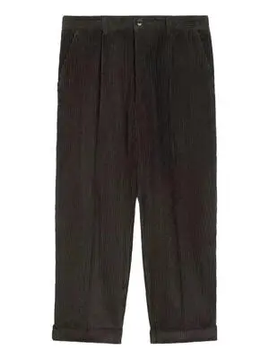 Ami Pleated Cuffed Trousers - Grey