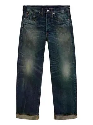 Ralph Lauren Distressed Straight-leg Jeans - Blue