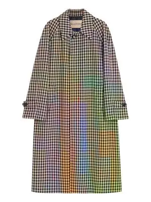 Valentino Garavani Checked Long Coat - Neutrals