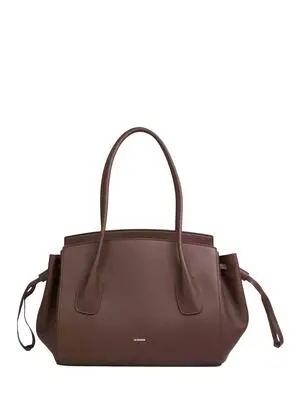 JIL SANDER Voyage Leather Tote Bag - Brown
