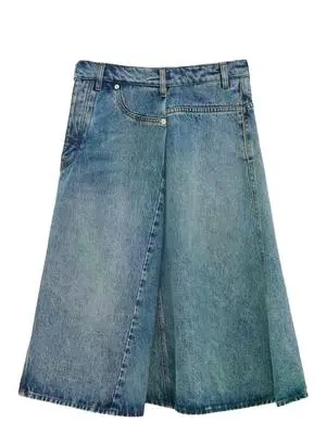 Loewe A-line Denim Skirt - Blue