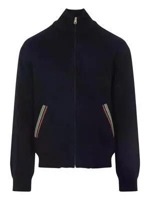 Paul Smith Zip-up Striped Jacket - Blue