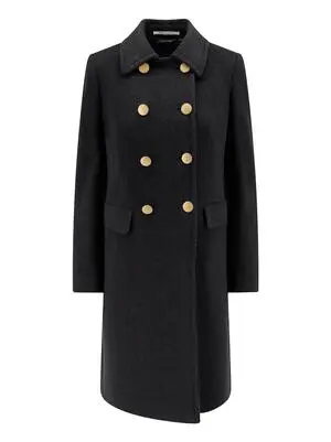 Tagliatore Hennie Virgin Wool And Cashmere Coat - Grey