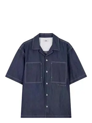 STUDIO TOMBOY Two-pockets Short-sleeve Shirt - Blue
