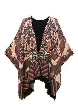 PIERRE-LOUIS MASCIA Printed Wool Poncho