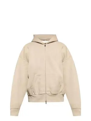 Fear Of God Essentials Classic Fleece Zip Up Hoodie - Timber