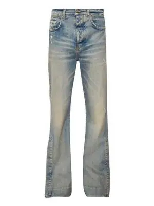 Amiri Crystal Stack Flare Jeans - Clay Indigo