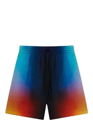 Casablanca Drawstring Silk Shorts Gradient