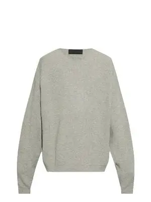 Fear Of God Essentials Waffle Crewneck Sweatshirt - Dark Heather