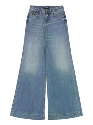 Versace Wide-leg Five-pocket Jeans - Blue
