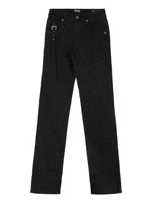 Versace High-rise Straight Leg Trousers - Black