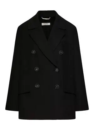 Max Mara Double-breasted Wool Jacket - Black