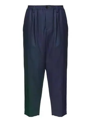 Marni Pleated Drawstring Trousers - Blue