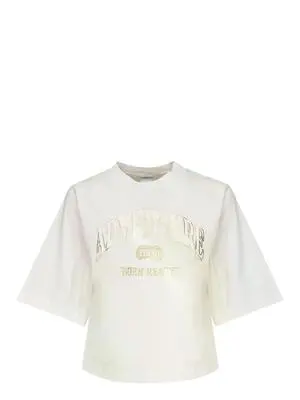 Pinko Logo-print Short-sleeve T-shirt - Neutrals