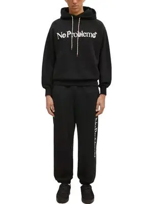 Aries No Problem Drawstring Hoodie - Black