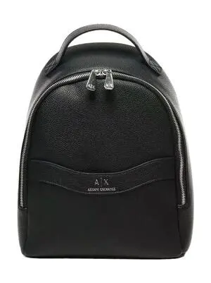 Armani Exchange Logo-plaque Backpack - Black