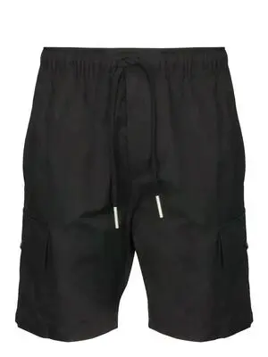 GIULIANO GALIANO Elastic-waist Cargo Shorts - Black