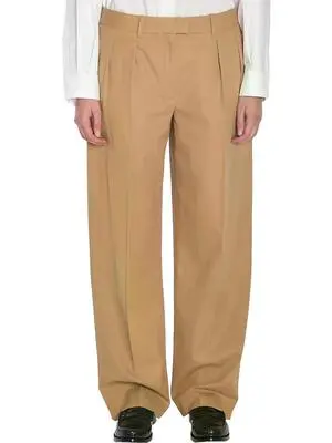 THE ROW Alfidis Pleated Trousers - Neutrals