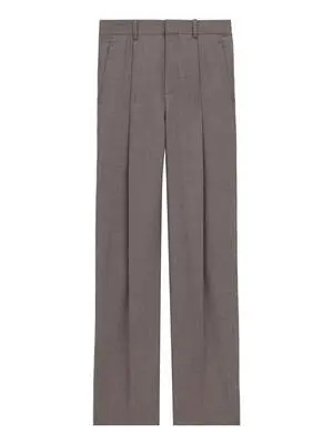 Saint Laurent Wool Tailored Trousers - Black