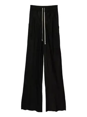 Rick Owens Drawstring Flared Trousers - Black
