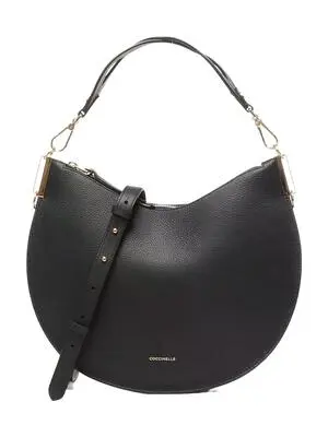 COCCINELLE Sunup Half-Moon Top-Handle Shoulder Bag Black