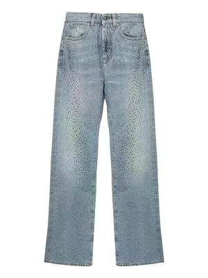 John Richmond Crystal-embellished Jeans - Blue