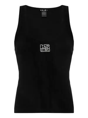 Ksubi Stacked Origin Ribbed Tank Top Black