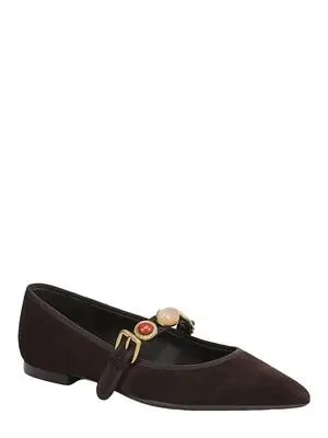 Veronica Beard Selene Charm Flats - Espresso