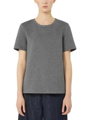 Max Mara Tubo Logo Tee - Light Grey