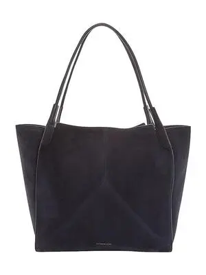 Victoria Beckham The Suede Soft Tote - Navy