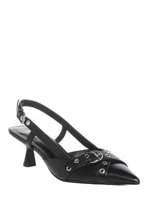 STUART WEITZMAN Supermoto Slingback Pumps Black
