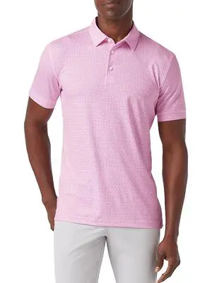 Mizzen+main Versa Short Sleeve Polo Rose Circle Geo