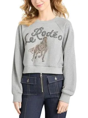 Cinq À Sept Jennifer Le Rodeo Pullover Sweatshirt - Heather Grey