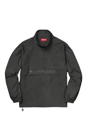 Supreme Reflective Half Zip Pullover - Black