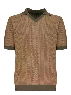 ZANONE Waffle-knit Polo Shirt - Neutrals