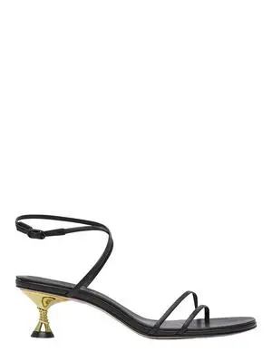 Studio Amelia 50mm Helix-shaped Heel Sandals - Black