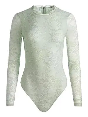 Alice + Olivia Taeyn Lace Bodysuit - Green