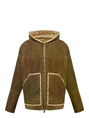 Dsquared2 Hooded Shearling Jacket - Brown